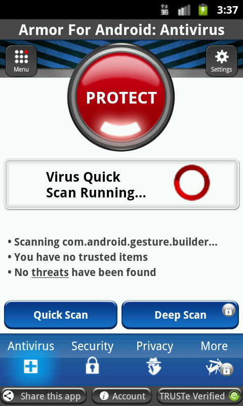 Android Malware Dump : Sorta Fake Anti Virus "Android Armour"